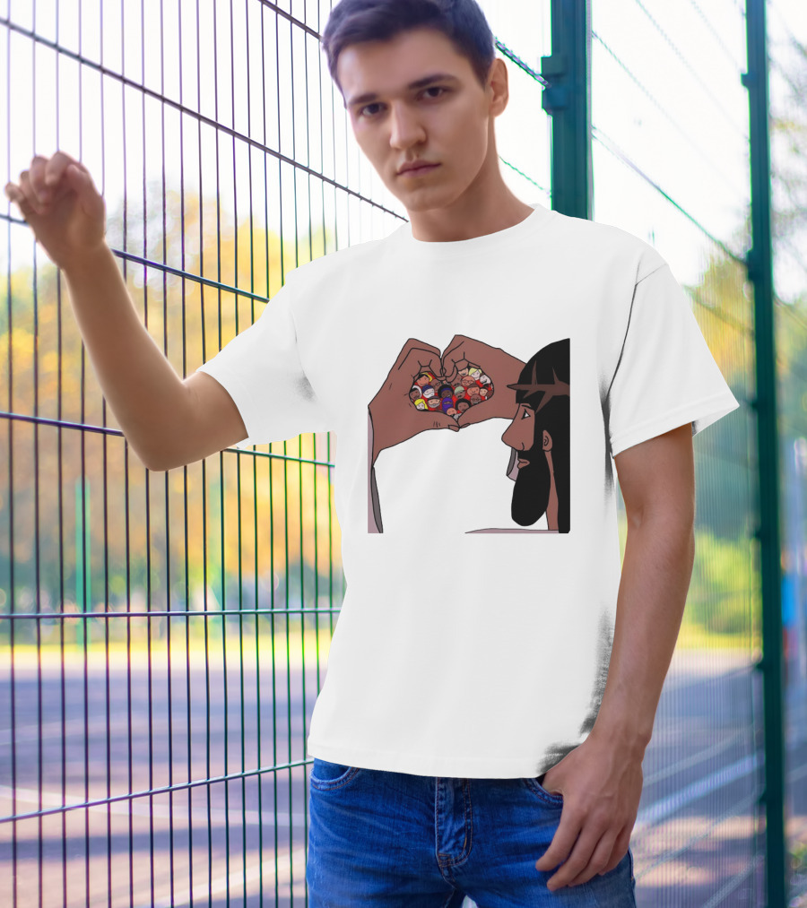 Jesus Love Includes Everyone Heart Hands Diversity Faces T-Shirt