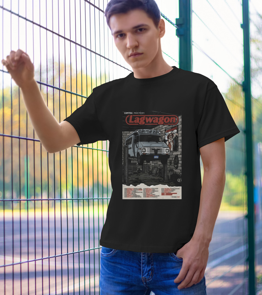 Lagwagon Euro Tour 2026 Contra Presents Europe Dates T-Shirt