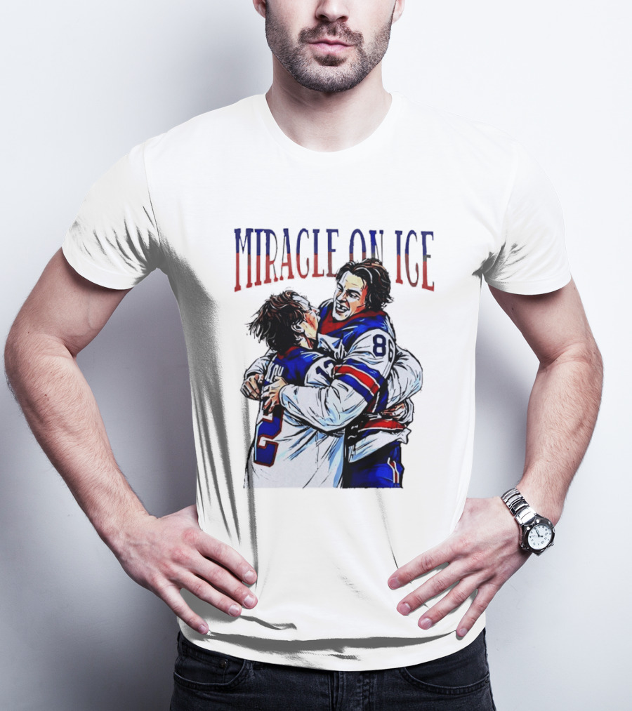 Miracle On ICE Jack Hughes Quinn Hughes USA Olympic Hockey Hug T-Shirt
