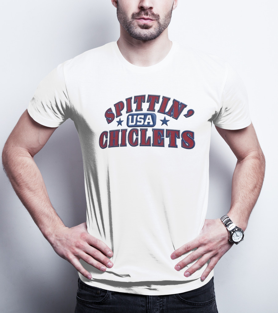 Spittin Chiclets USA Stars Arch Red White Blue T-Shirt