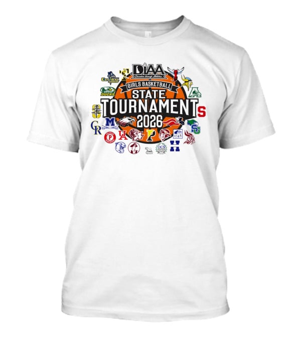 DIAA Girls Basketball State Tournament 2026 Central Ducks Vikings Panthers Lions Cougars Ravens Logos T-Shirt