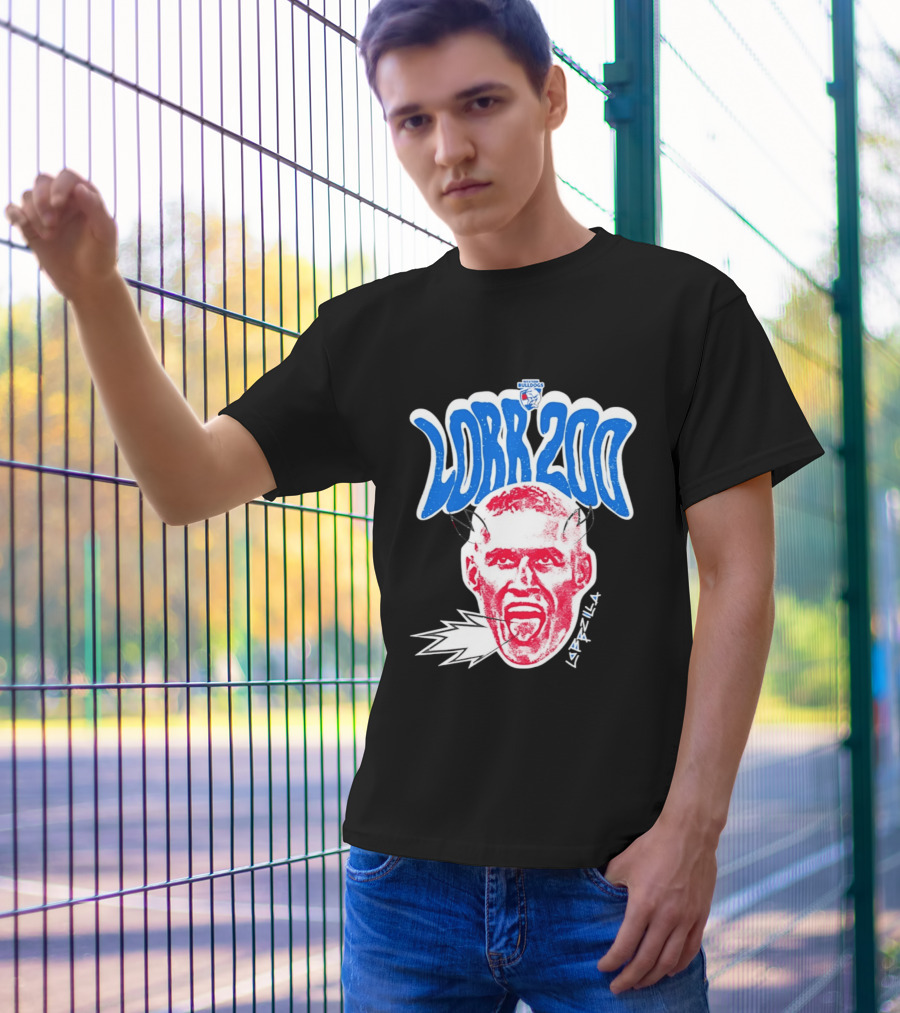 Western Bulldogs Lobb 200 Games Lobbzilla Big Head T-Shirt