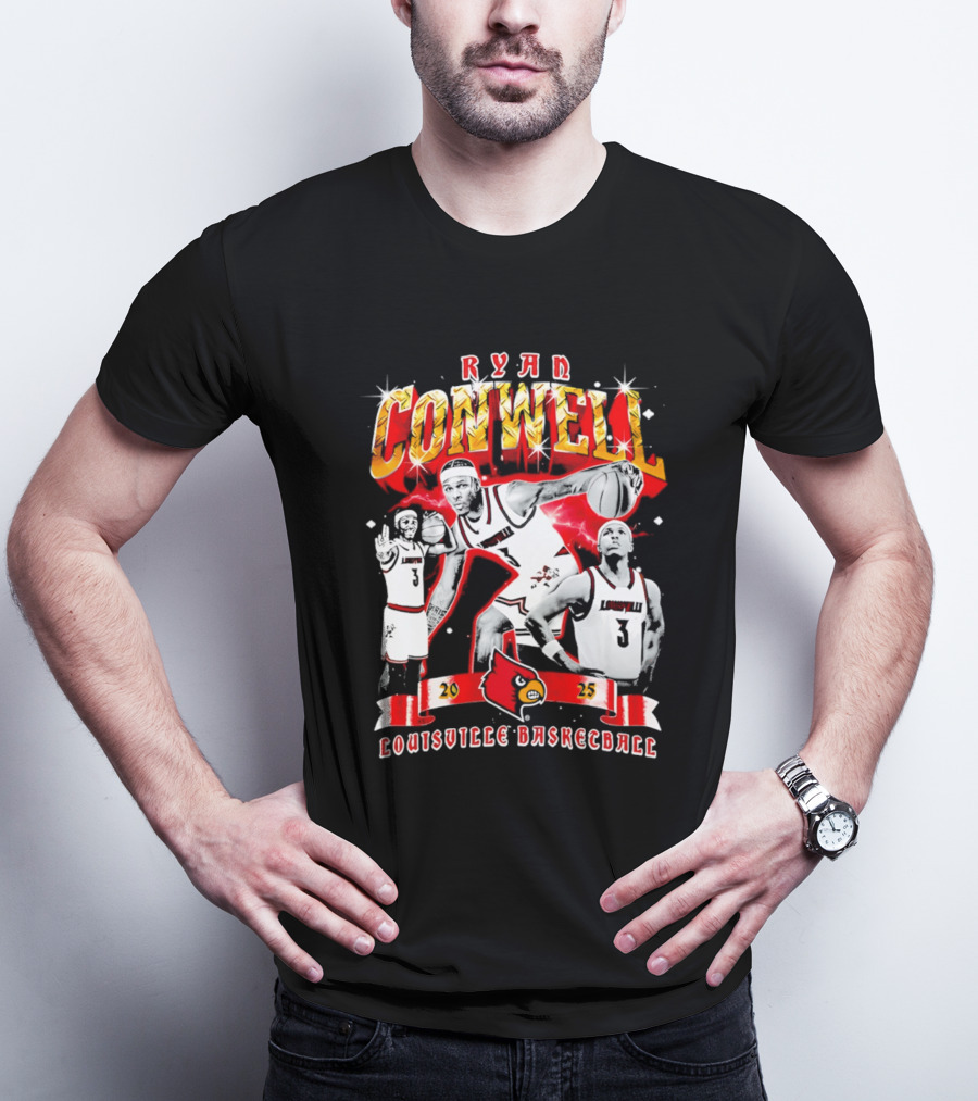 Ryan Conwell Louisville Basketball 2023 Cardinals 90s T-Shirt