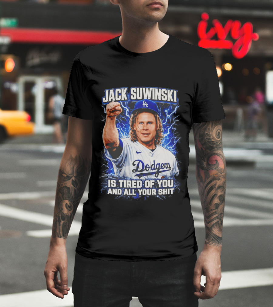 Jack Suwinski Dodgers Inspired Lightning T-Shirt