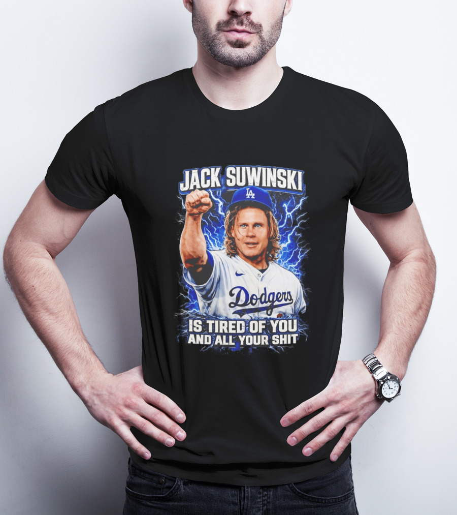 Jack Suwinski Dodgers Inspired Lightning T-Shirt