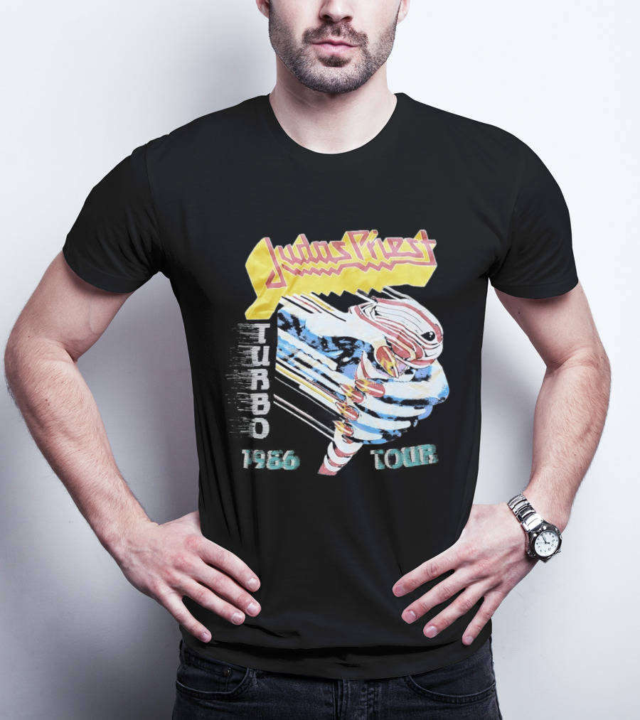 Judas Priest Turbo 1986 Tour Vintage Rock Music Memorabilia T-Shirt