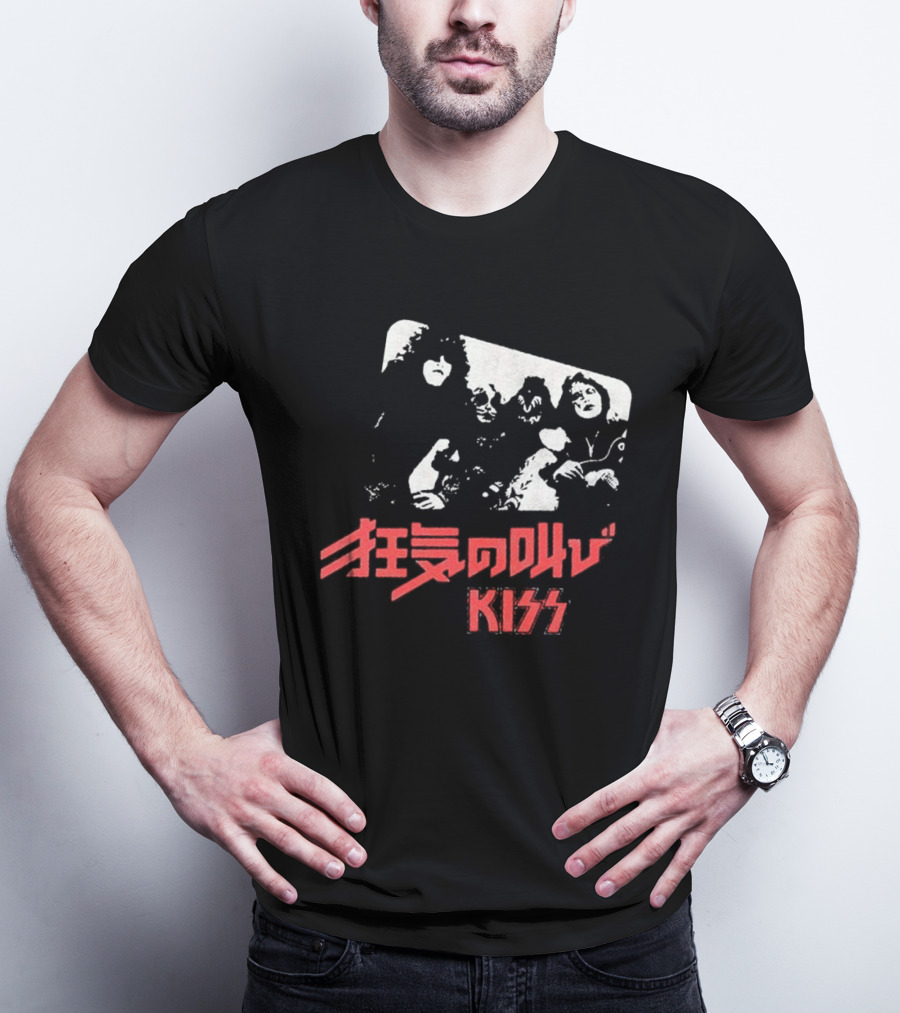 Kiss Shout It Out Loud Japan Cover Band Members T-Shirt