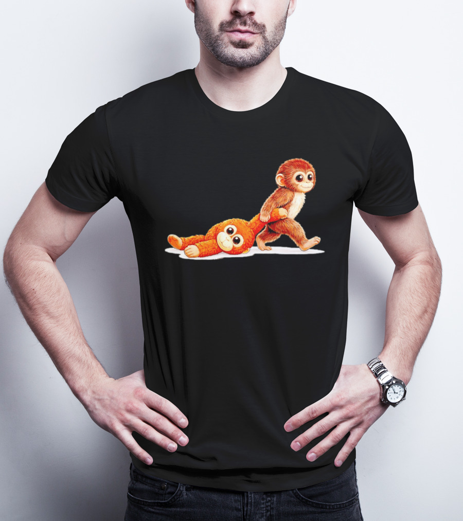 Monkey Punch Ultimately I Have To Be Brave Playful Cartoon T-Shirt