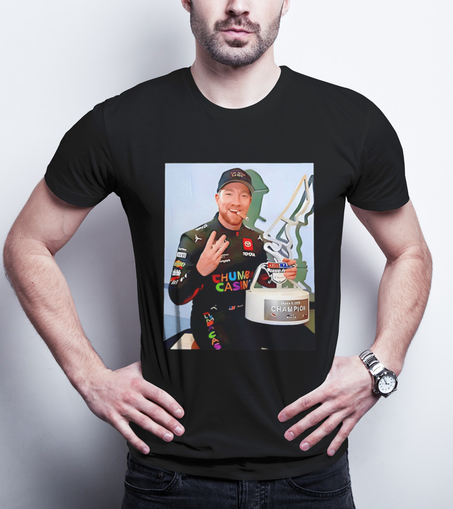 Tyler Reddick Three Peat Champion Cigar Chumba Casino Racing Suit T-Shirt