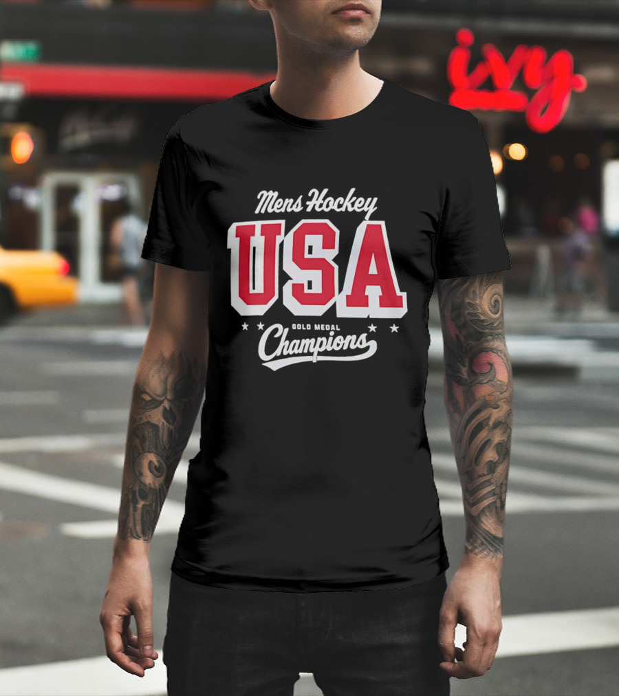 USA Mens Hockey Gold Medal Champions 2026 Winter Olympics T-Shirt