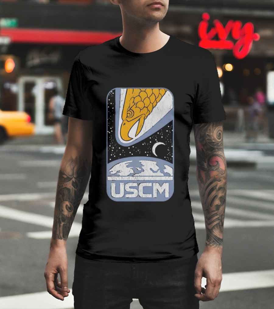USCM Screaming Eagle Lunar Night Sky T-Shirt