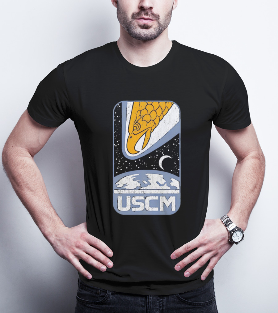 USCM Screaming Eagle Lunar Night Sky T-Shirt
