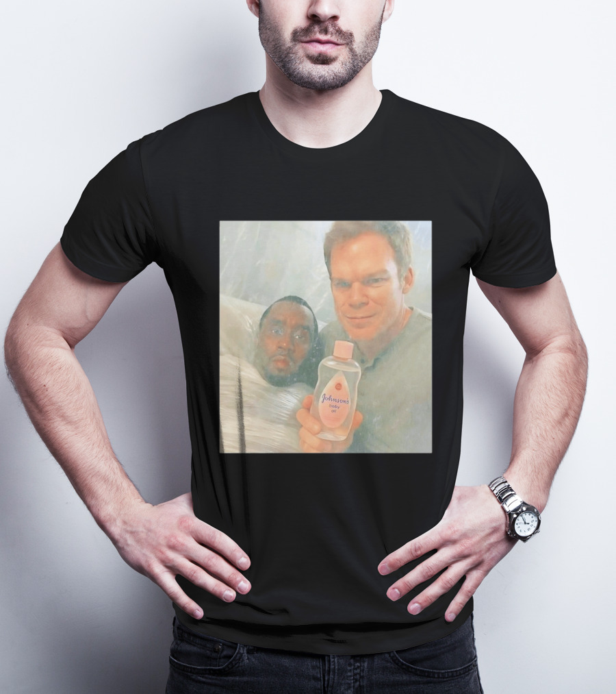 Dexter's Baby Oil With Diddy Wrapped In Plastic T-Shirt