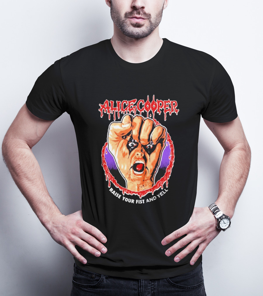 Alice Cooper Raise Your Fist And Yell Horror T-Shirt