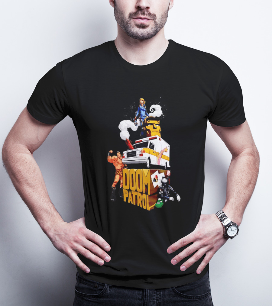 Doom Patrol DC's Young Animal Robotman Negative Man Team Ambulance T-Shirt