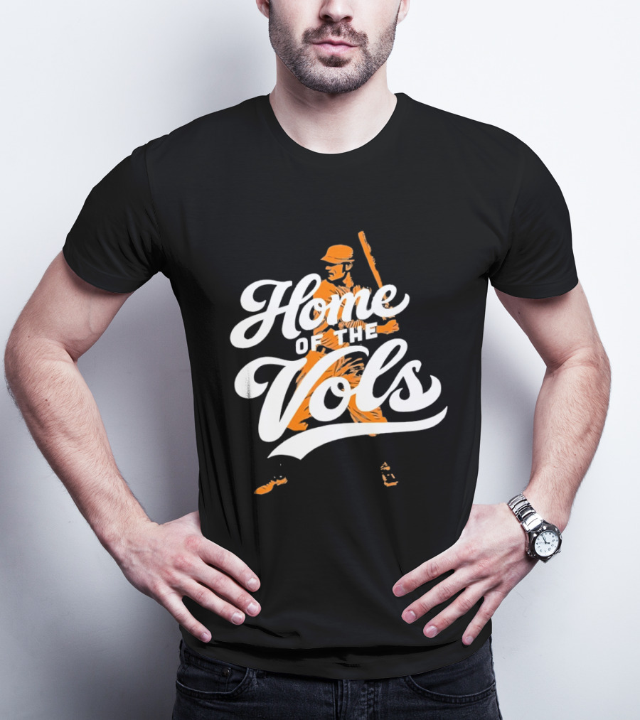Home Of The Vols Tennessee Baseball Player T-Shirt
