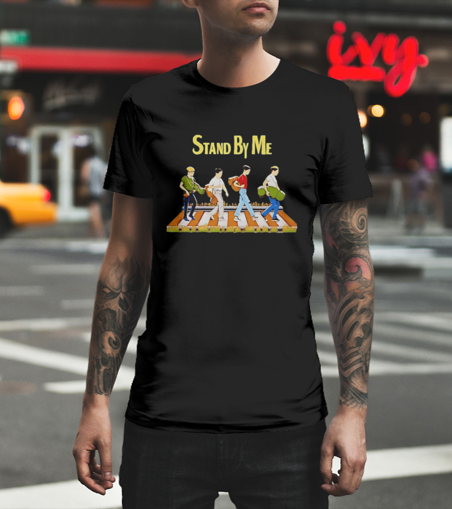Stand By Me Movie Walking Across Train Tracks Scene Characters T-Shirt