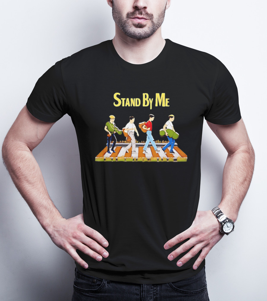 Stand By Me Movie Walking Across Train Tracks Scene Characters T-Shirt