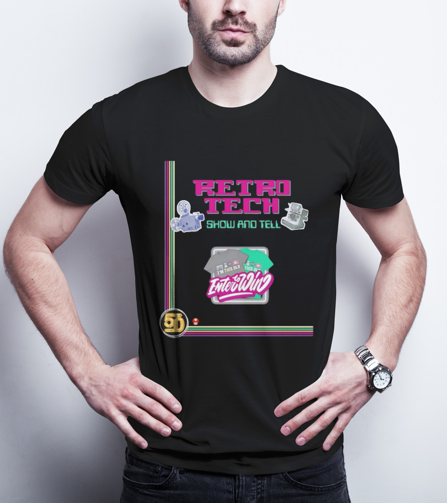 Retro Tech Enter To Win 50 Years I'm This Old T-Shirt