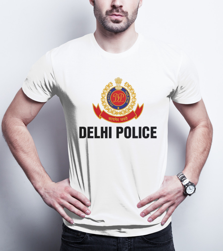 DELHI POLICE Satyamev Jayate Seal T-Shirt