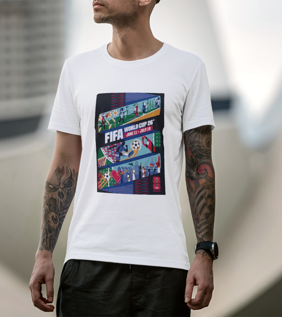 FIFA World Cup 2026 Kansas City June 11 July 19 Soccer Celebration T-Shirt