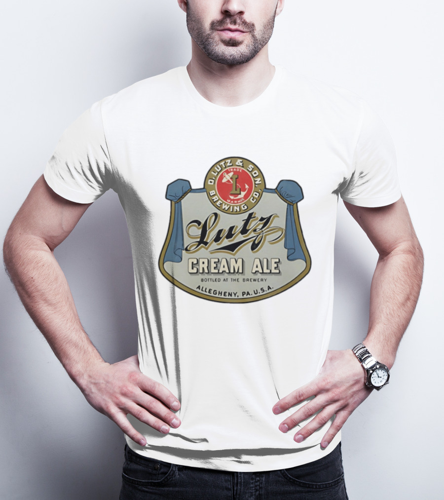 Lutz Cream Ale Bottled At The Brewery D Lutz & Son Brewing Co Allegheny PA USA T-Shirt