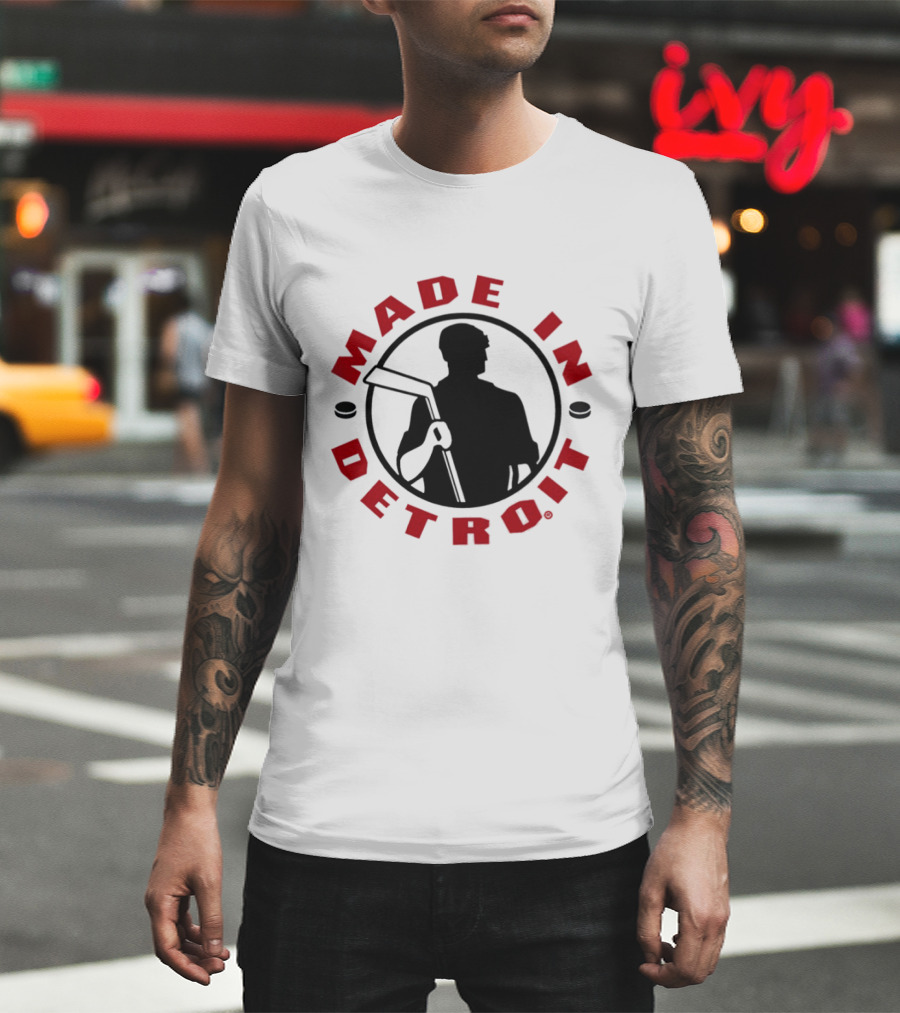 Made In Detroit Red Wings Hockey T-Shirt