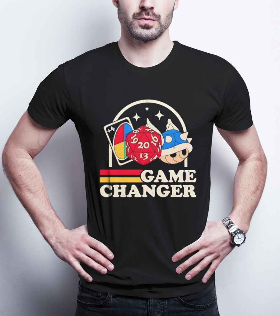 Game Changer Uno Card Dungeons And Dragons Mario Kart Blue Shell T-Shirt