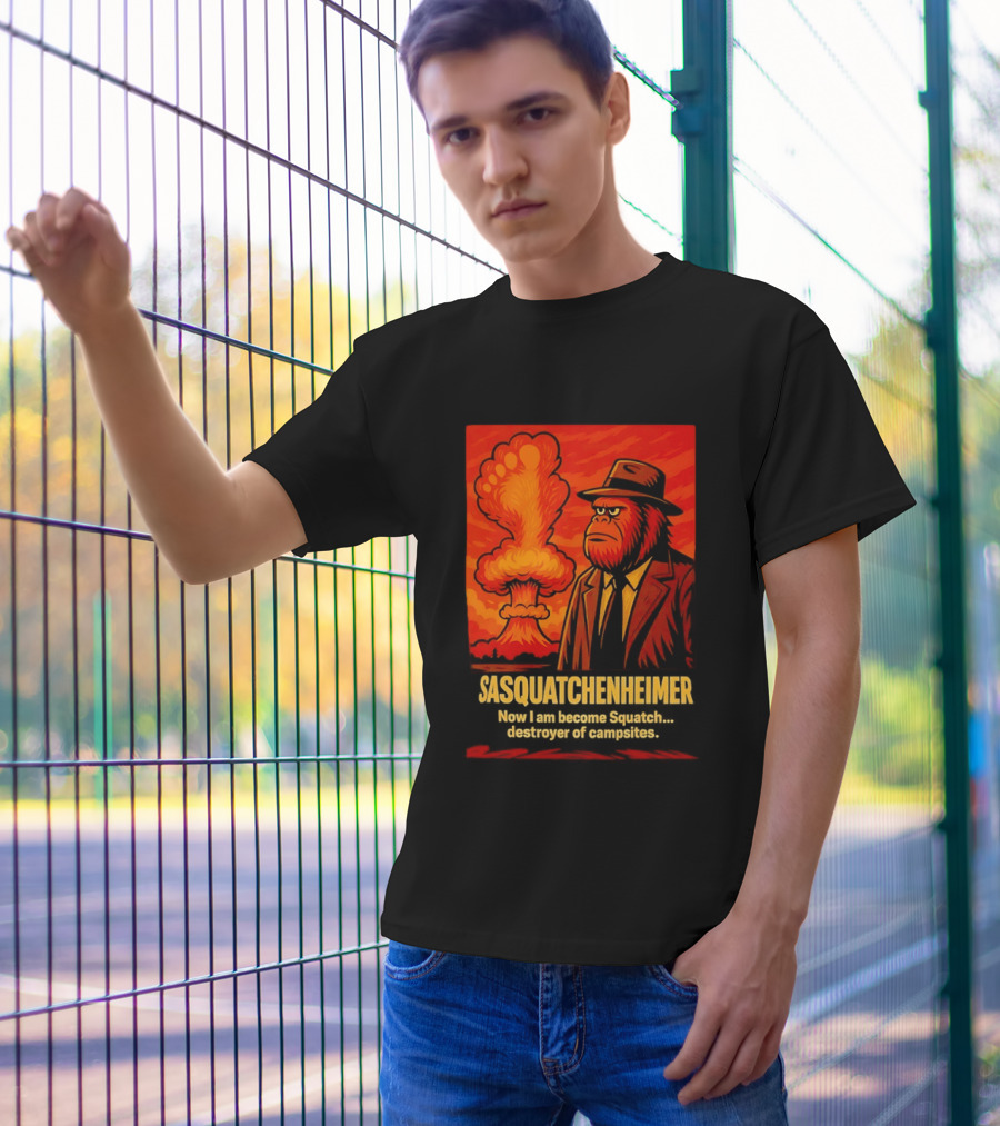 Sasquatchenheimer Now I Am Become Squatch Destroyer Of Campsites T-Shirt