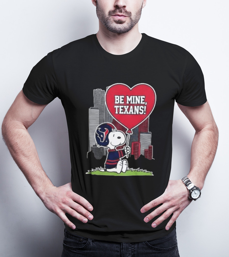 Houston Texans Snoopy Valentine Be Mine Texans 2026 T-Shirt