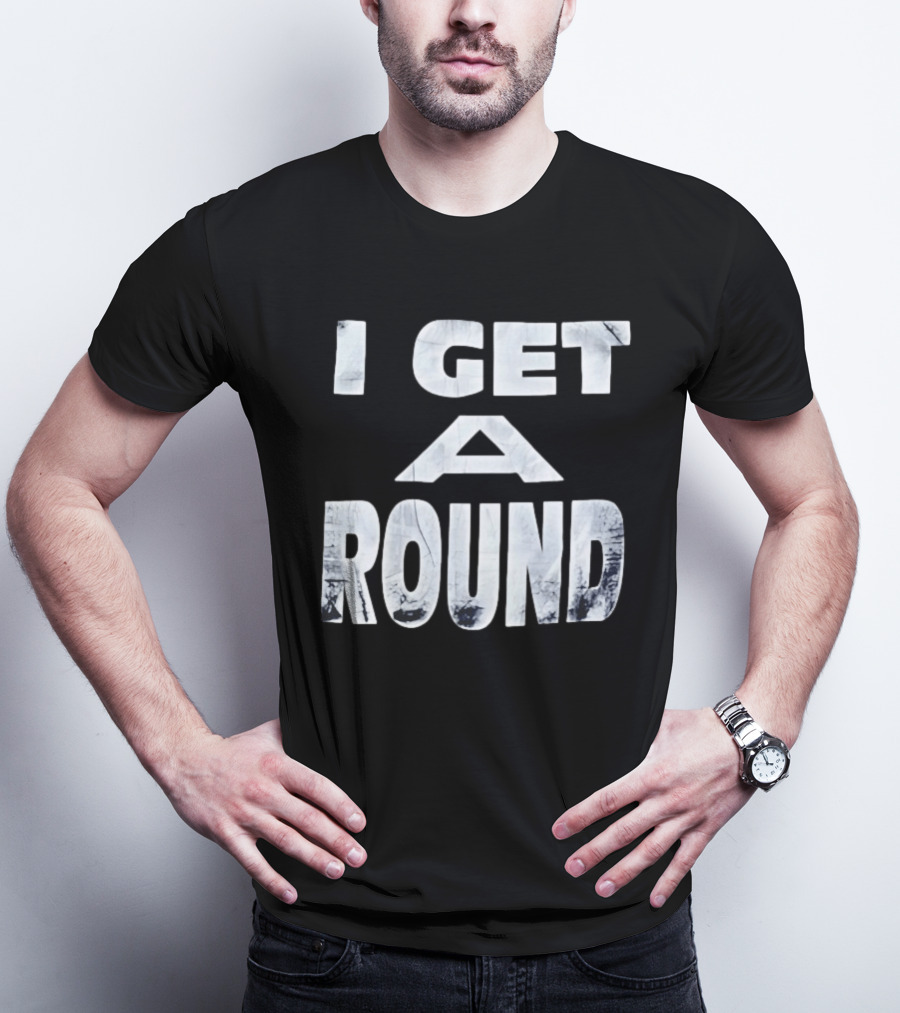 I Get A Round Tie Dye Marble T-Shirt