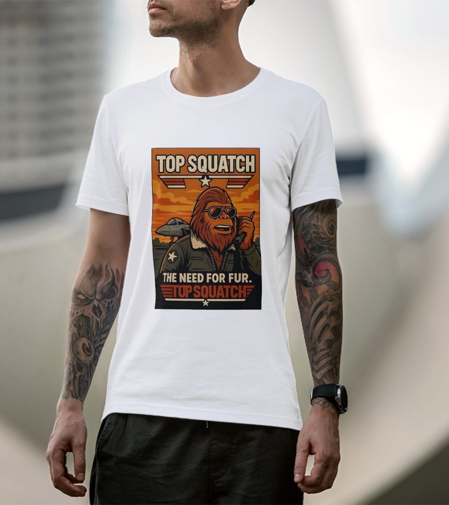 Top Squatch The Need For Fur Top Squatch Aviation T-Shirt