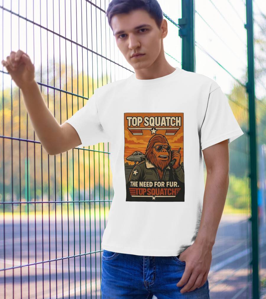 Top Squatch The Need For Fur Top Squatch Aviation T-Shirt
