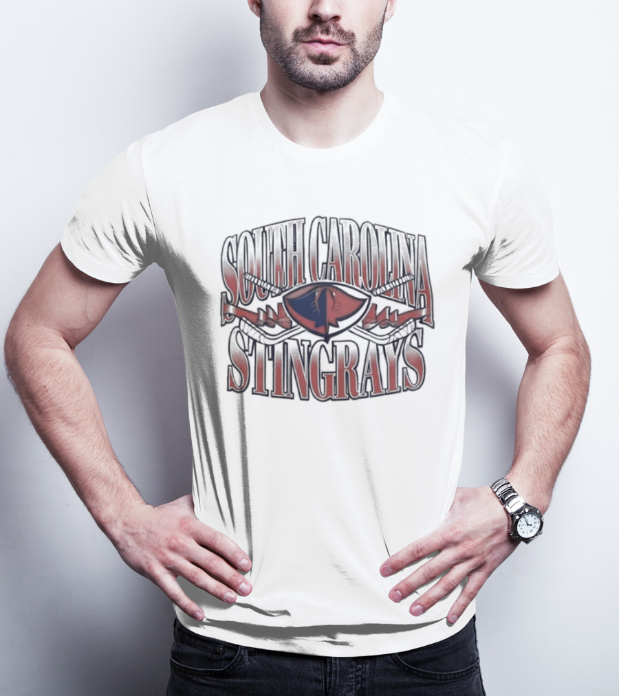South Carolina Stingrays Hockey Team Red Blue T-Shirt