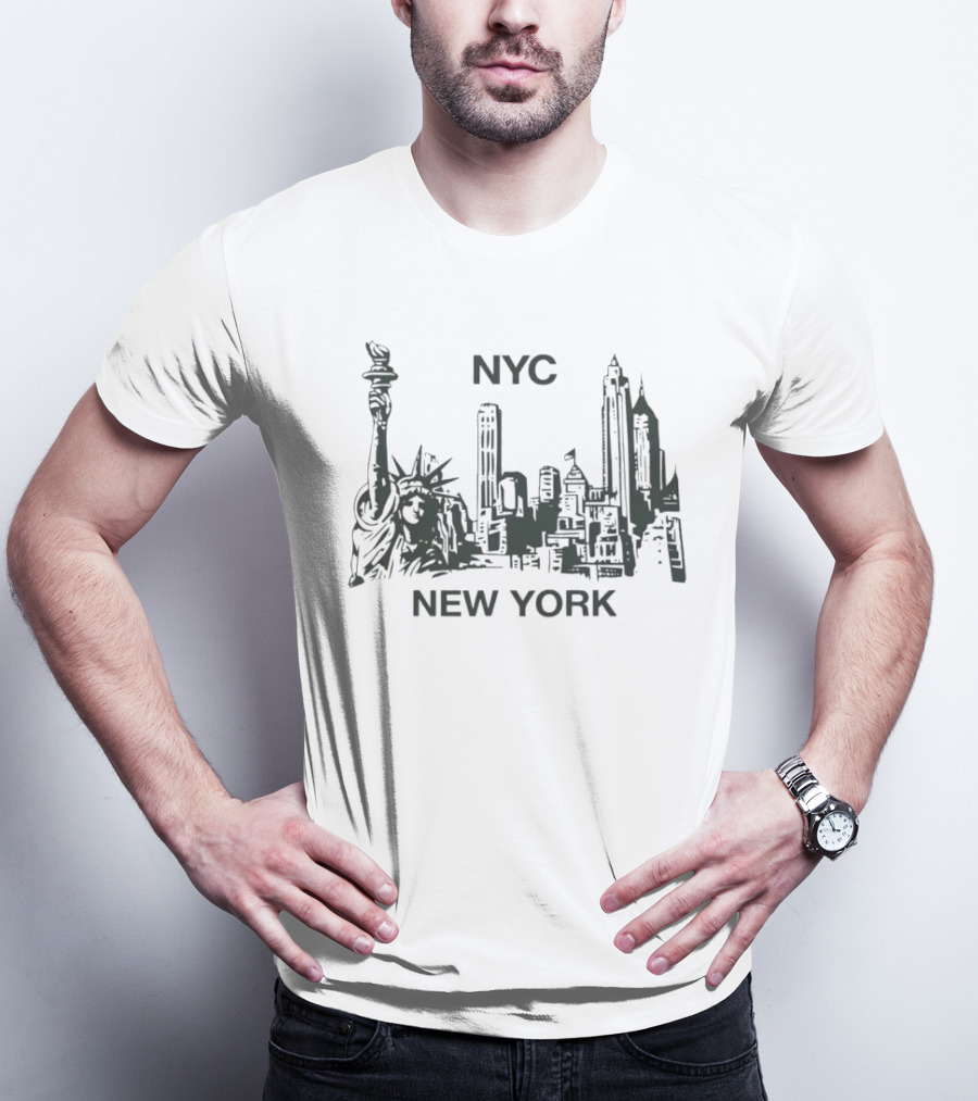 NYC New York Skyline Statue Of Liberty Icon Landmarks T-Shirt