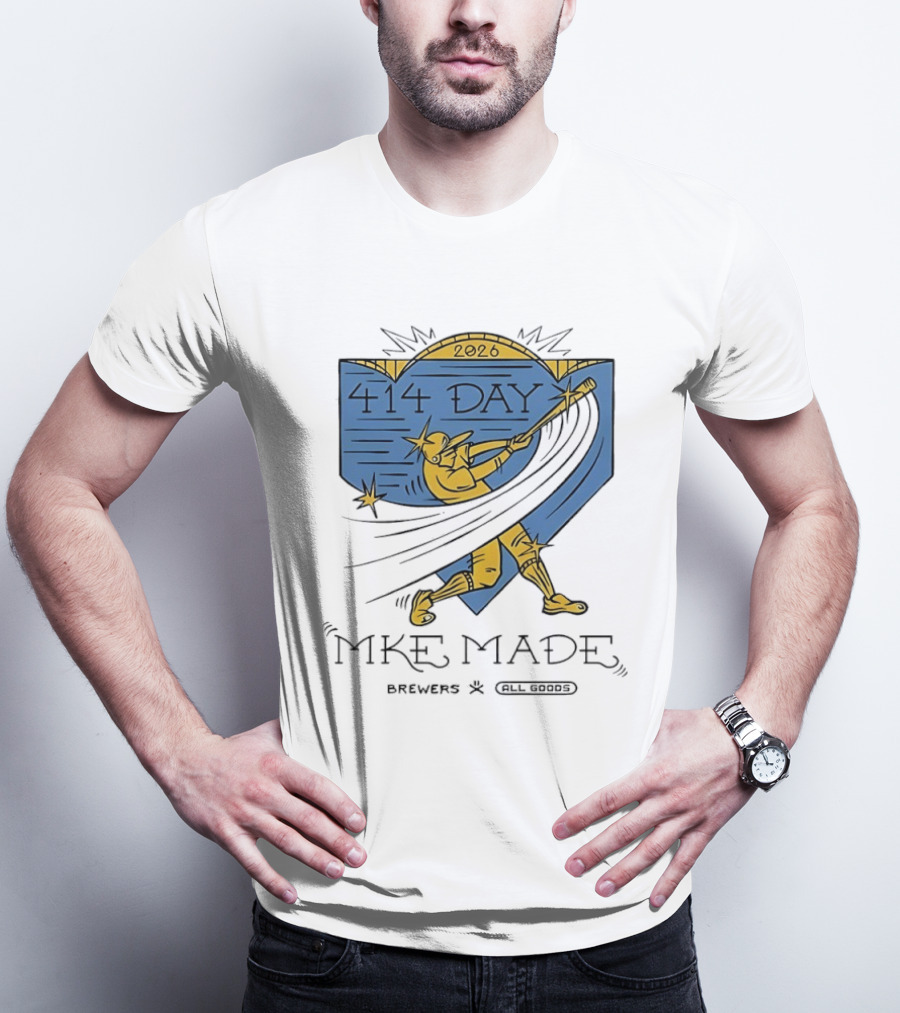 Brewers 414 Day 2026 MKE Made Baseball T-Shirt