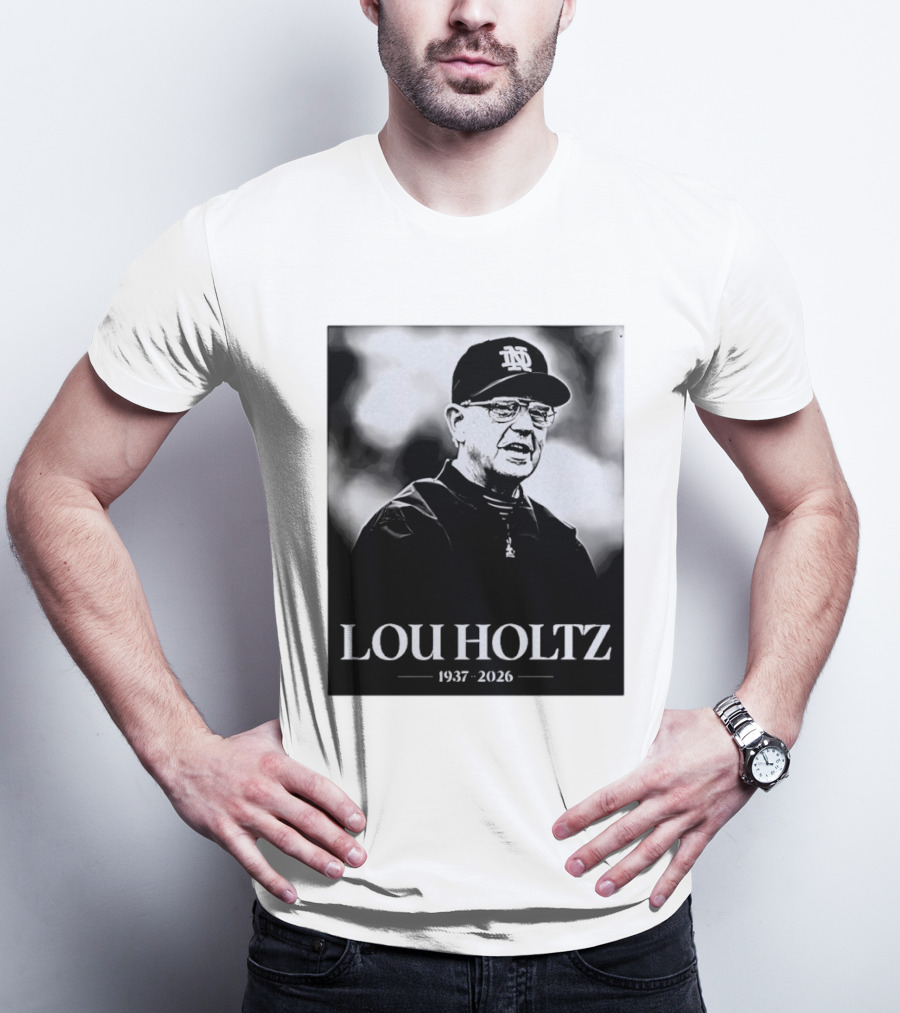 Lou Holtz 1937 2026 Notre Dame Coach Memorial T-Shirt