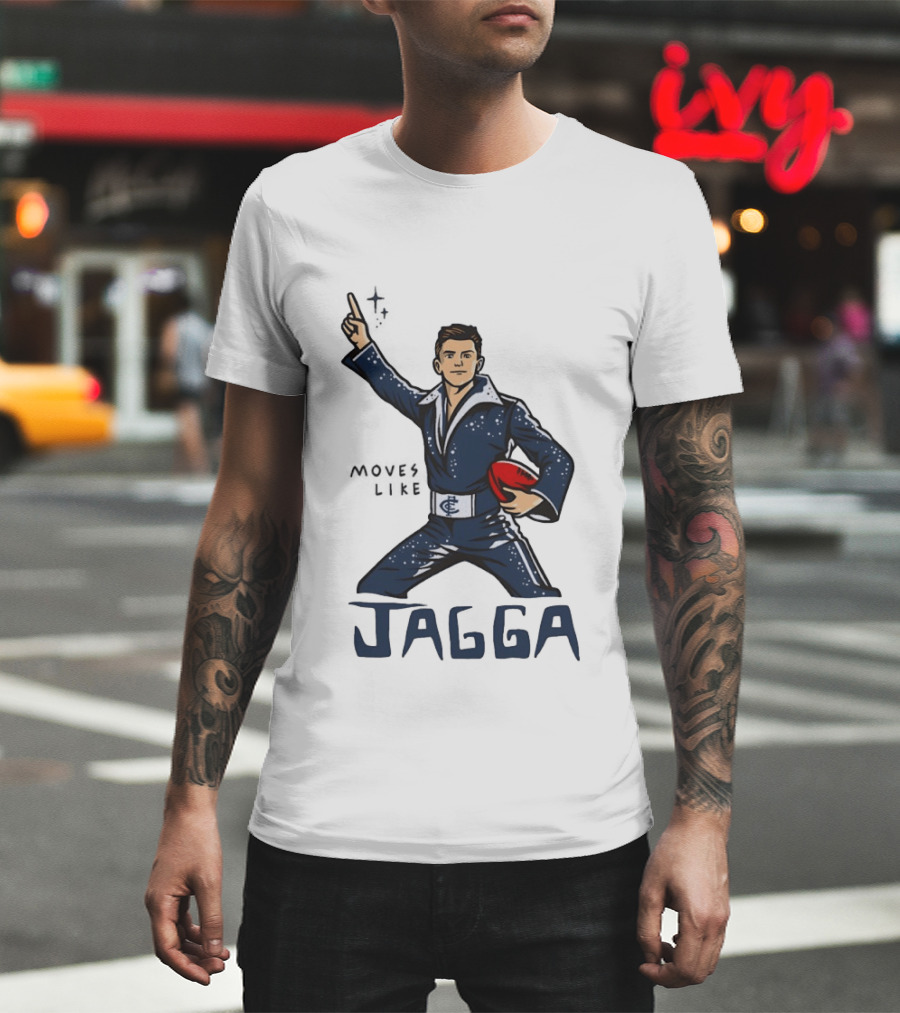 Jagga Moves Like Elvis Presley Carlton Football T-Shirt