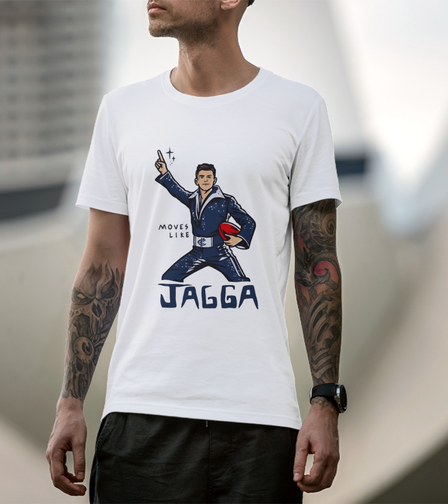 Jagga Moves Like Elvis Presley Carlton Football T-Shirt