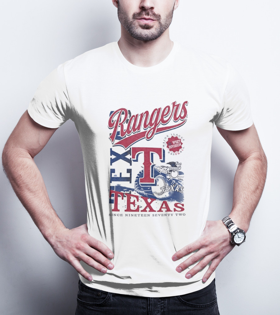Texas Rangers EST 1972 Vintage Logo And Text Baseball Team T-Shirt