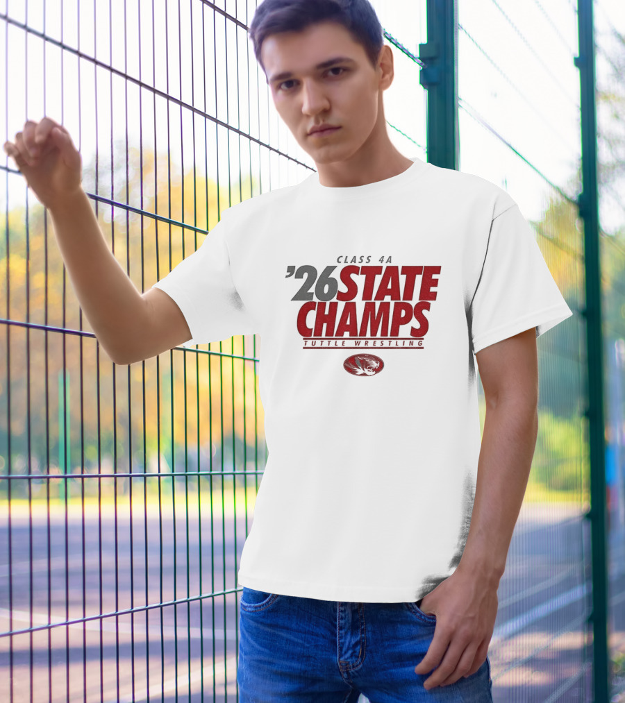 Tuttle Wrestling Class 4A State Champs 2026 T-Shirt