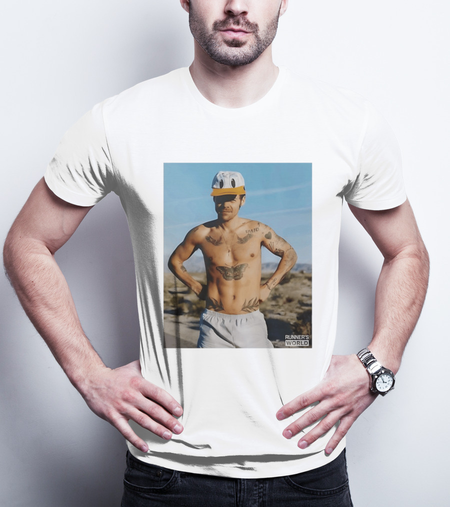 Harry Donald Duck Cap Runner's World Desert Tattoos T-Shirt