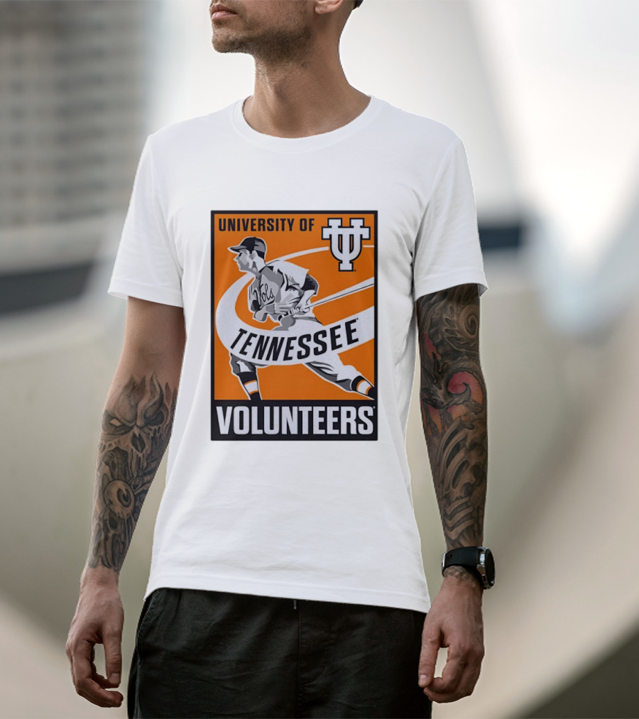University Of Tennessee Volunteers Baseball Batter Icon UT T-Shirt