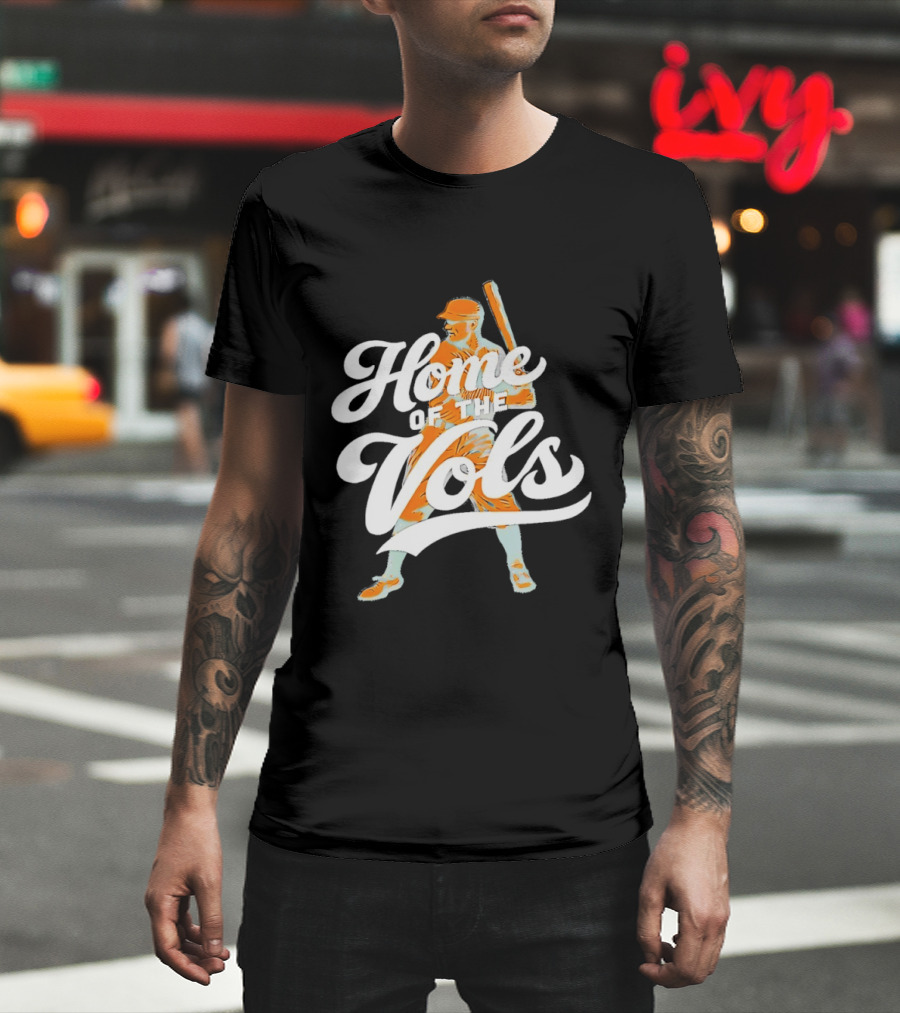 Home Of The Vols Baseball Player T-Shirt