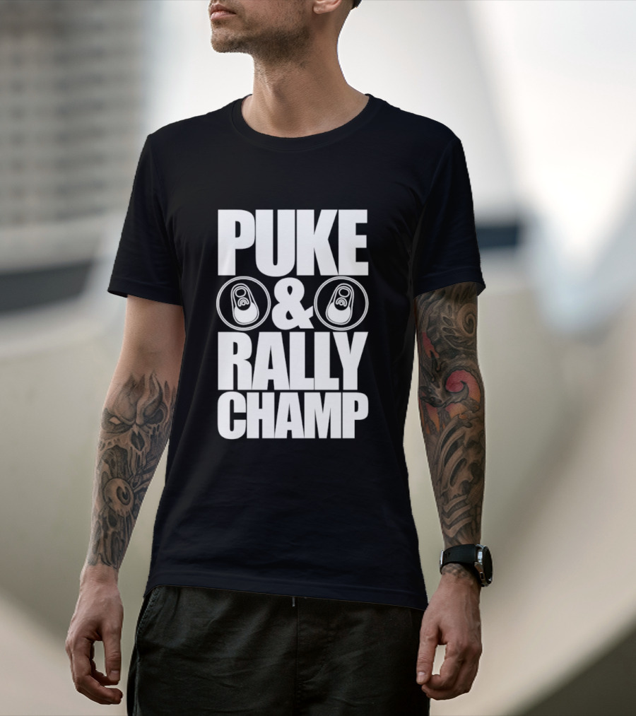 Puke And Rally Champ Soda Can Lids Fun T-Shirt