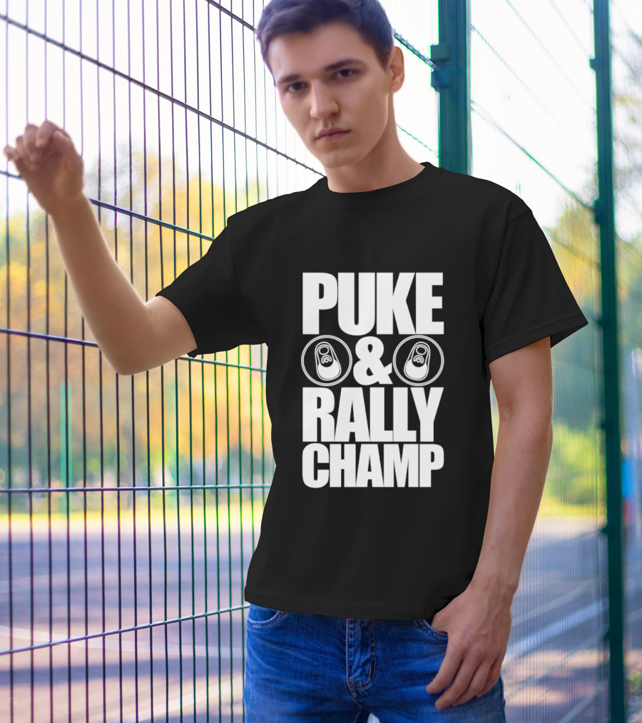 Puke And Rally Champ Soda Can Lids Fun T-Shirt