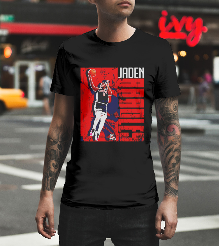 Jaden Bradley Arizona Wildcats NCAA Basketball Player Collage T-Shirt