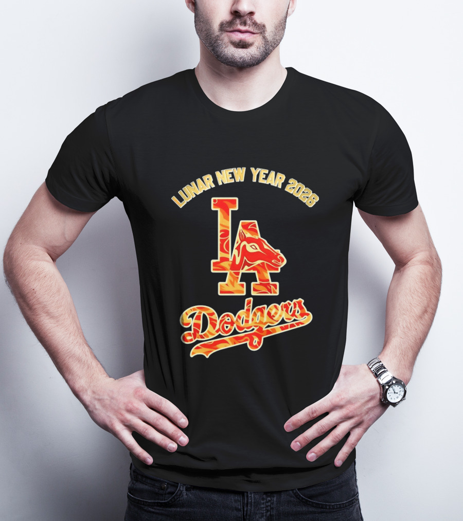 Lunar New Year 2026 LA Dodgers Horse Symbol Celebration T-Shirt