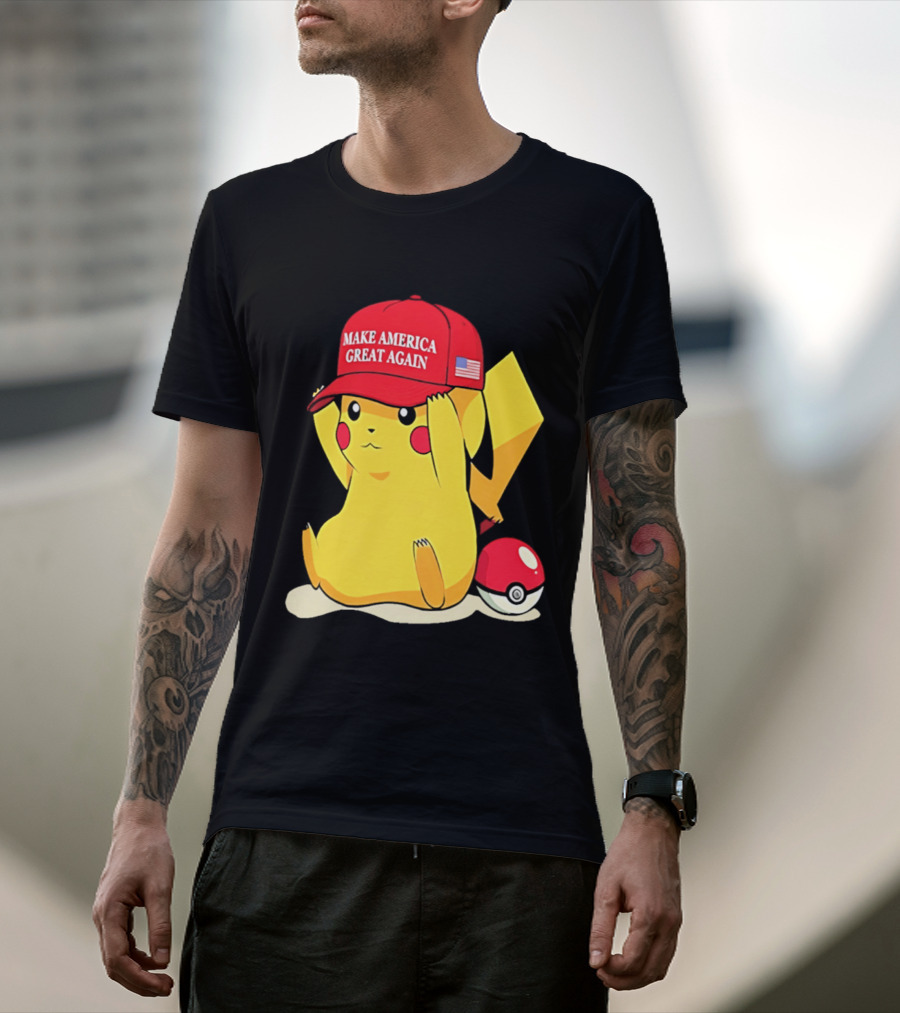 MAGA Pikachu Make America Great Again Hat Pokemon Fan Trend T-Shirt