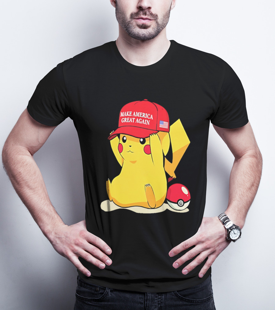 MAGA Pikachu Make America Great Again Hat Pokemon Fan Trend T-Shirt